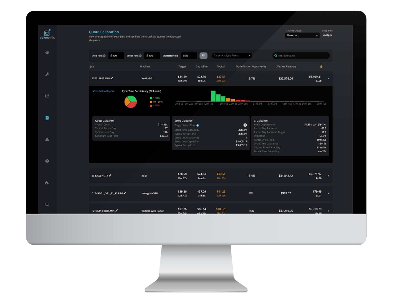 Production Monitoring Software by Datanomix